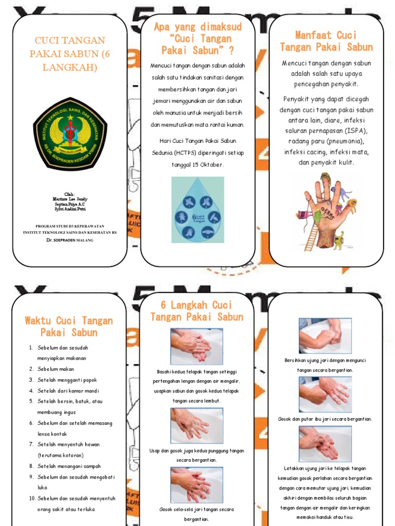 Leaflet Cuci Tangan | PDF | Kesehatan Holistik