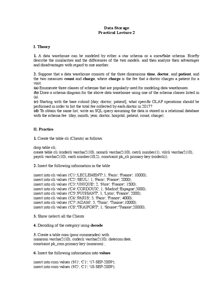 Datastorage Lab2 Pdf Data Warehouse Data Management Software