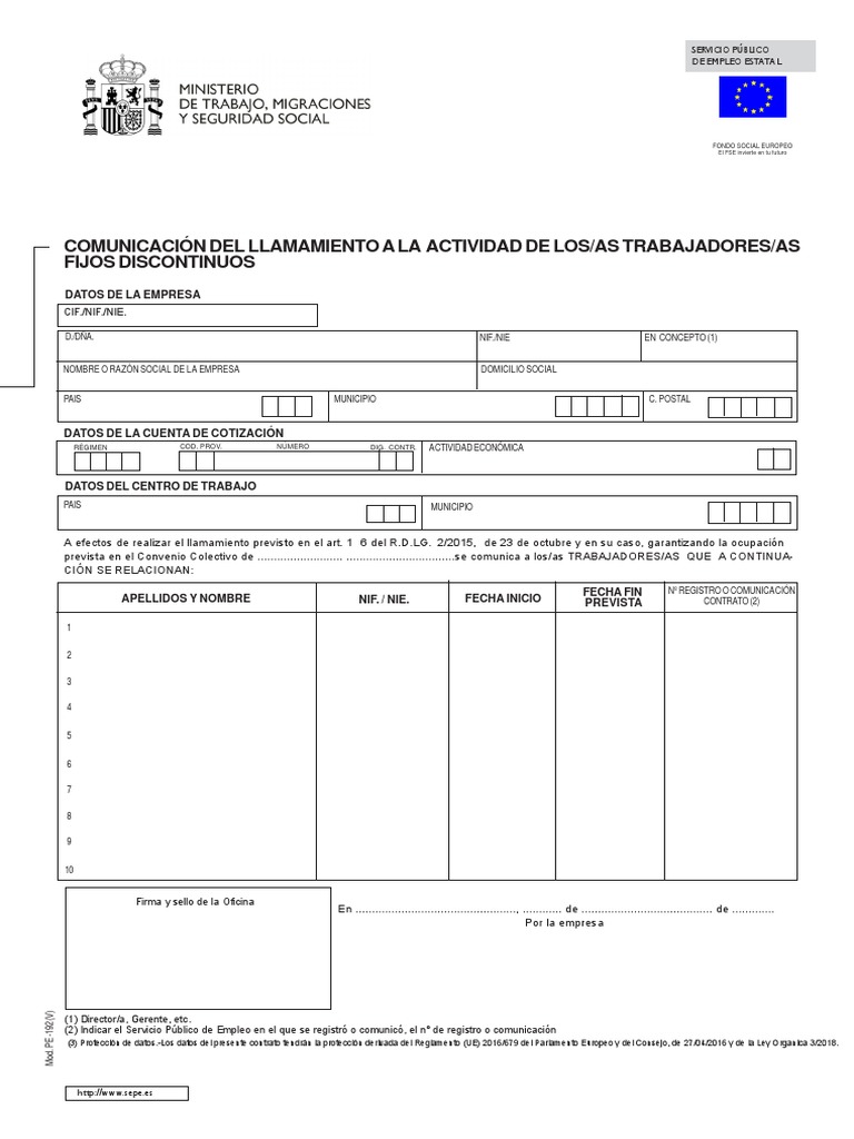Modelo 192 Llamamiento Fijos Discontínuos | PDF