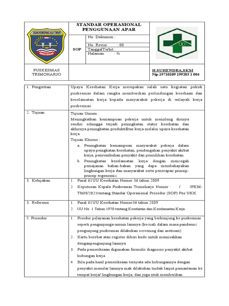 Sop K3 PKM 2021 | PDF