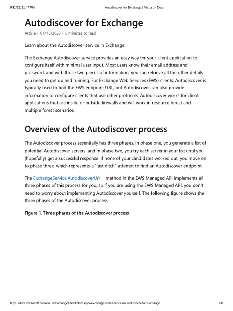 Exchange Autodiscover Service Guide | PDF | Hypertext Transfer Protocol | Soap