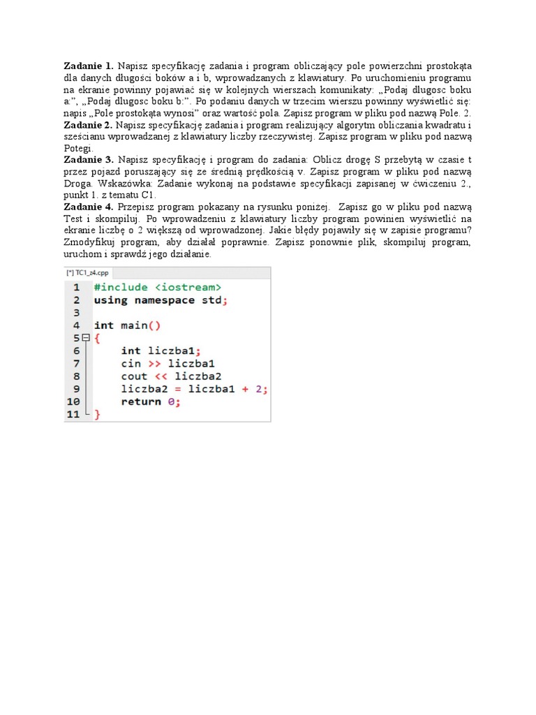 Zadania Lekcja | PDF