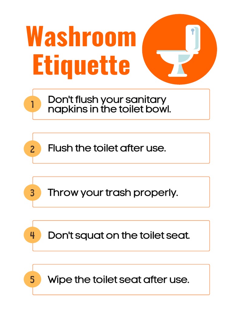 Washroom Etiquette Guidelines | PDF