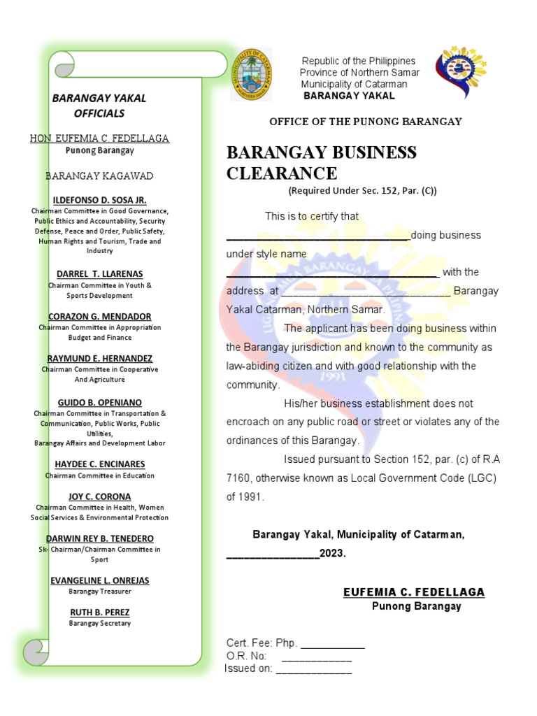 Bus. Clearance | PDF | Government