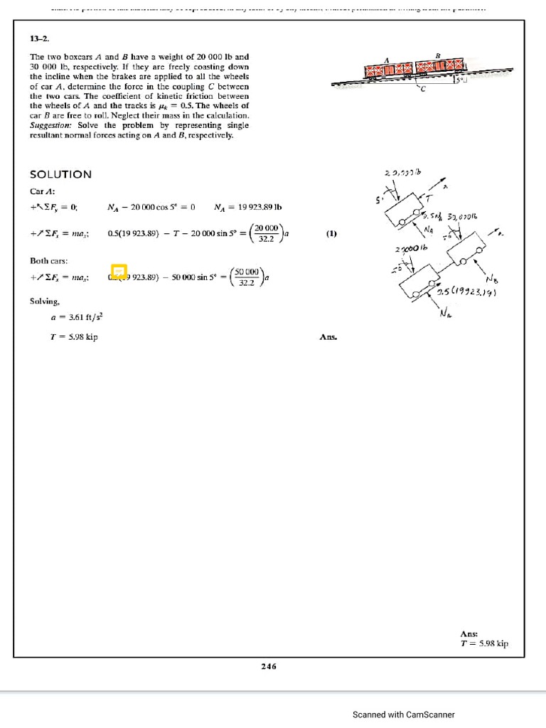 Chap#13 Dynamics Suggested Problems | PDF