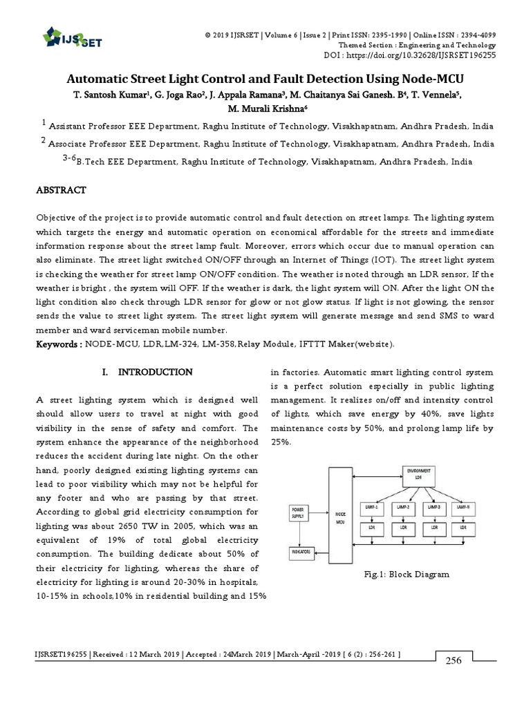 Automatic Street Light Control and Fault | PDF | Operational Amplifier ...