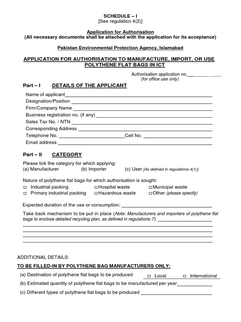 Authorisation Application Form Pdf