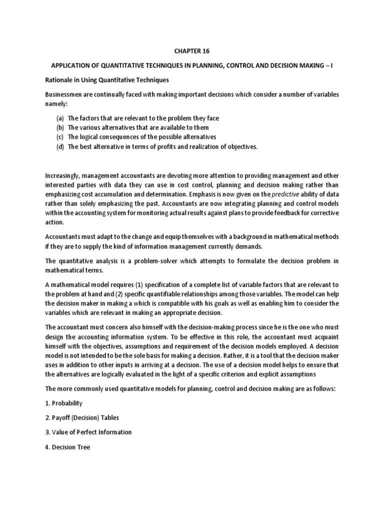 ManAcc Chap 16 19 | PDF | Mathematical Optimization | Linear Programming