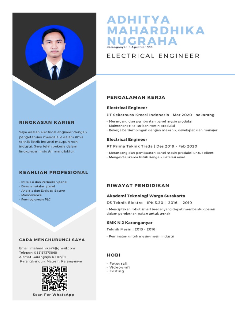 Resume Teknik Robotik Geometris Biru | PDF