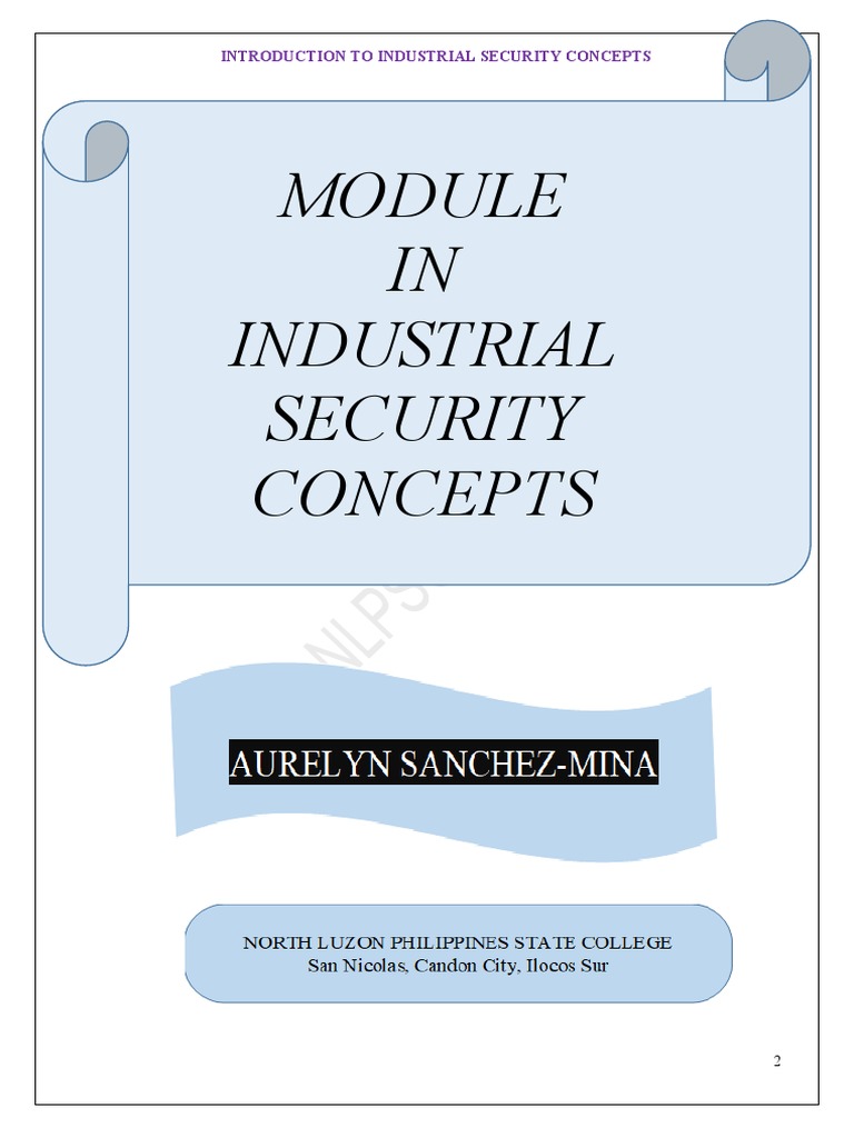 Module in Industrial Security 1ST Sem 2021 2022 | PDF