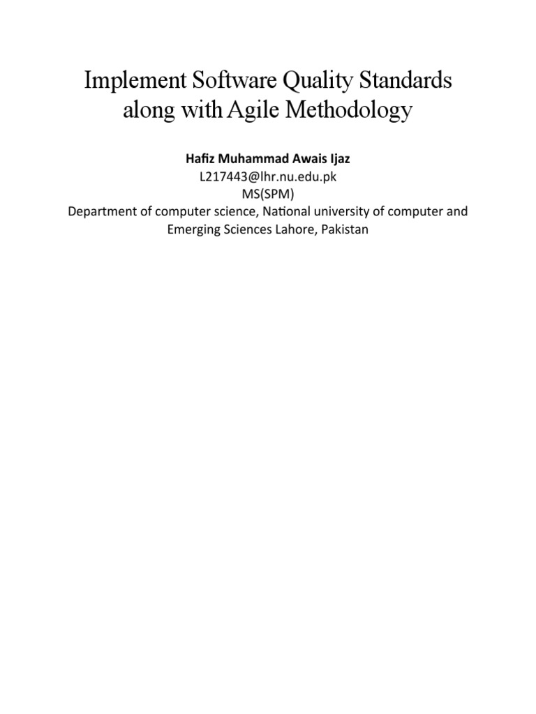 SQA Proccess Final - Report | PDF