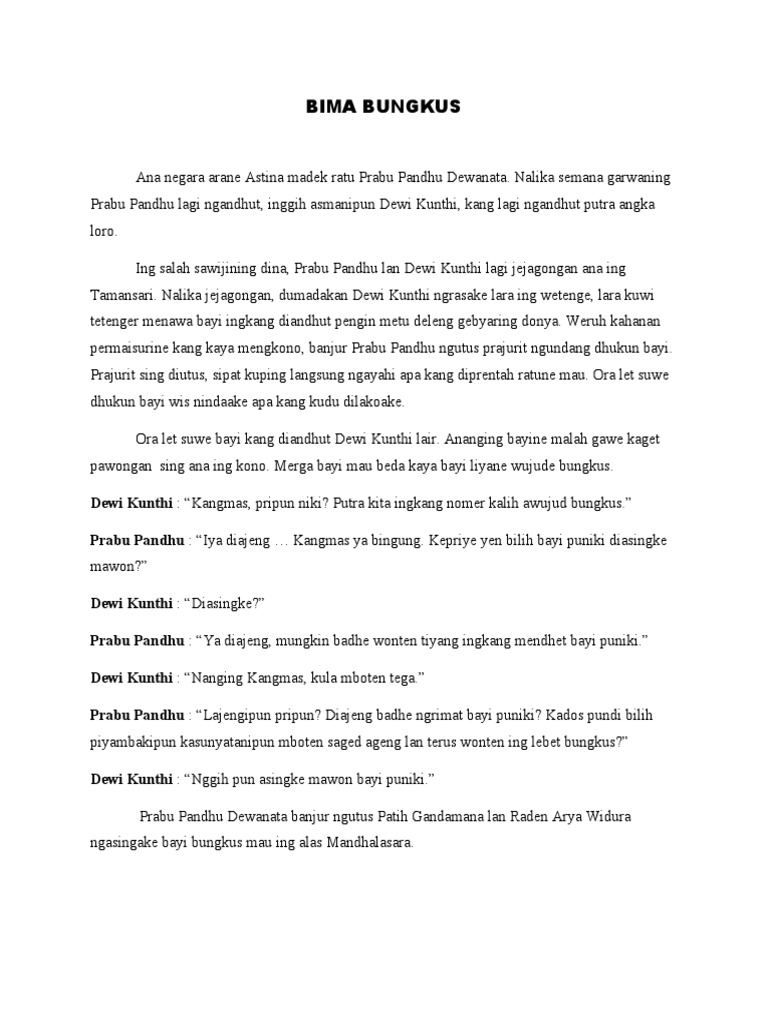 Bima Bungkus | PDF