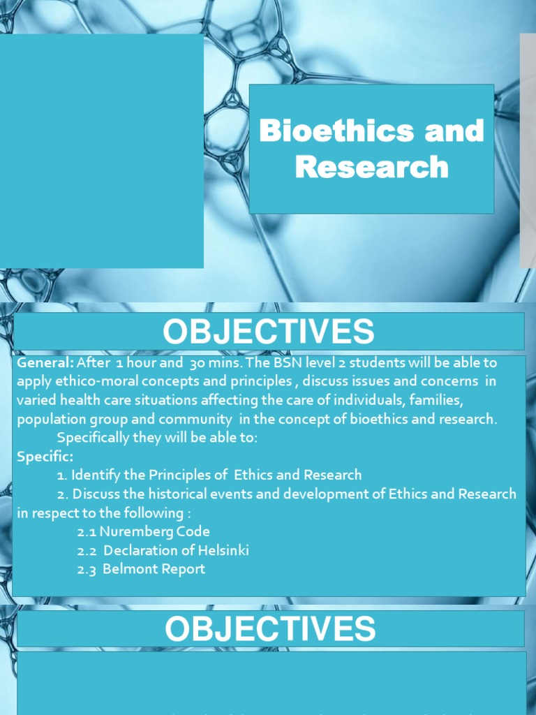 4.1 Bioethics and Research | PDF | Informed Consent | Science