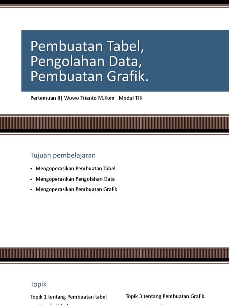 Pembuatan Tabel dan Grafik di Excel | PDF | Komputer