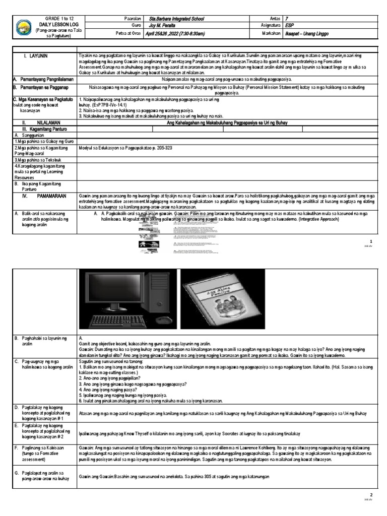 DO-42-s2016-patterned-DLL-ESP7-4th wk1 | PDF