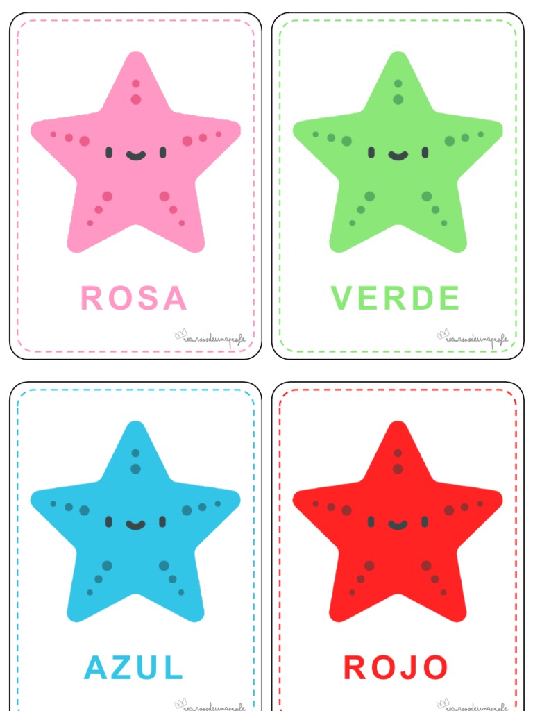 Flashcards Colores Español | PDF