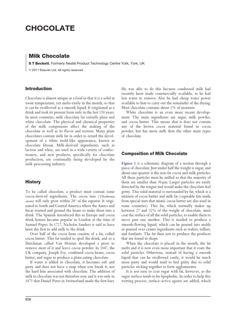 Milk Chocolate | PDF | Chocolate | Milk