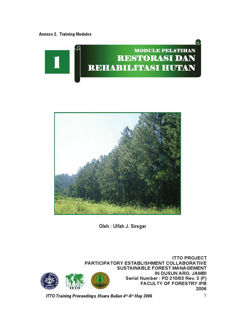 Modul Pelatihan Restorasi Hutan | PDF
