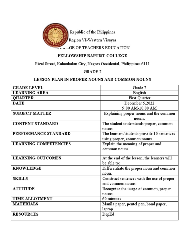 Elective 2 - Lesson Plan - 2 | PDF | Teaching Method | Teachers