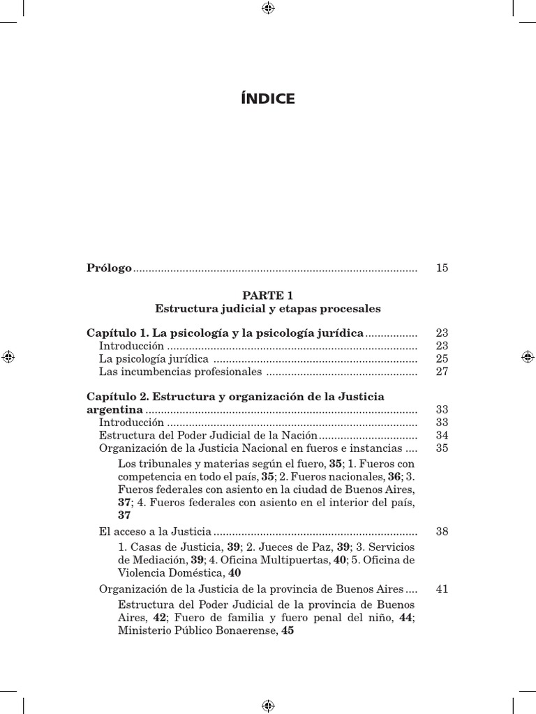 Indice MANUAL DE PRÁCTICA FORENSE PARA PROFESIONALES DE LA PSICOLOGÍA | Descargar gratis PDF ...