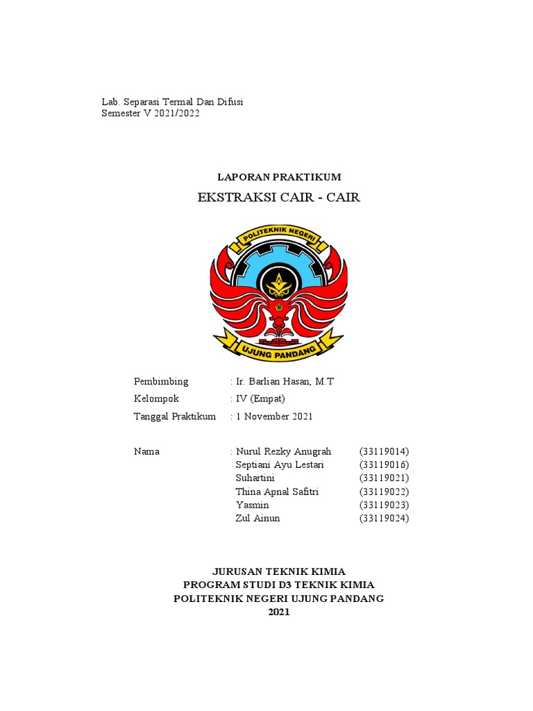 Laporan Lengkap Ekstraksi Cair-Cair | PDF