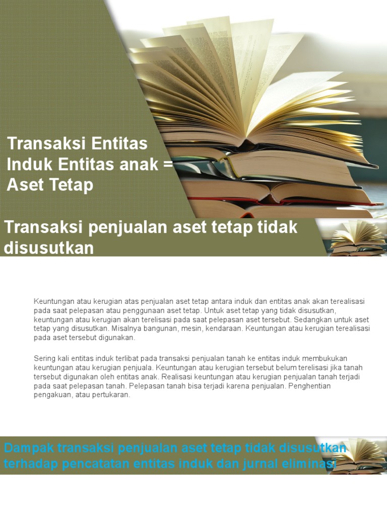 Temu7 - Transaksi Entitas Induk Dan Entitas Anak Dalam Aset Tetap | PDF