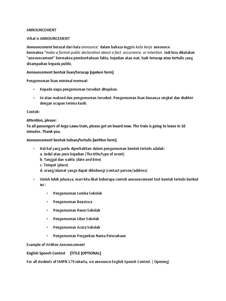 ANNOUNCEMENT | PDF | Human Communication | Cognition