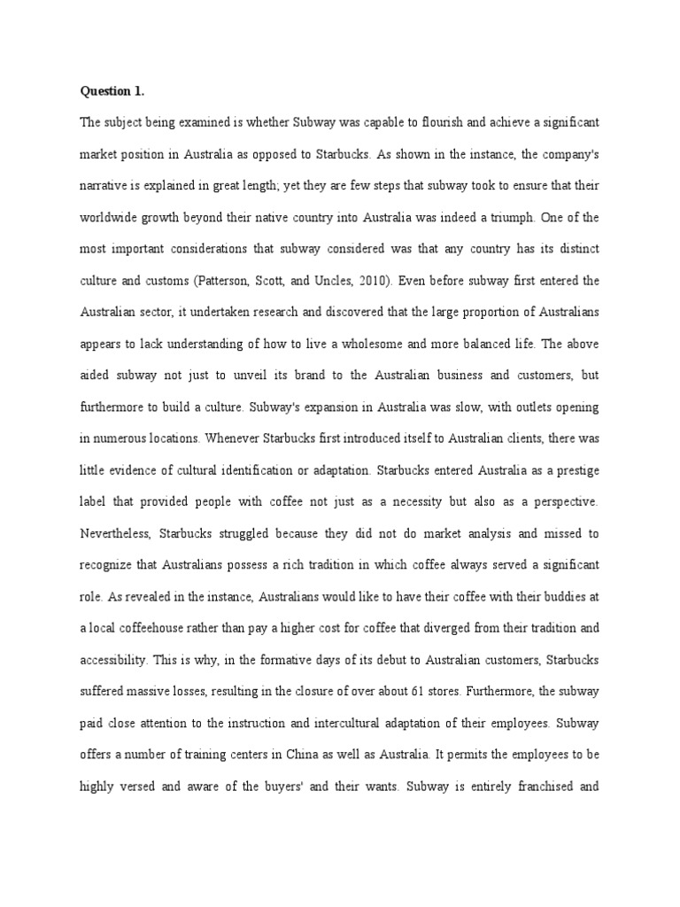 Assignment 1 10-05 | PDF | Starbucks | Brand