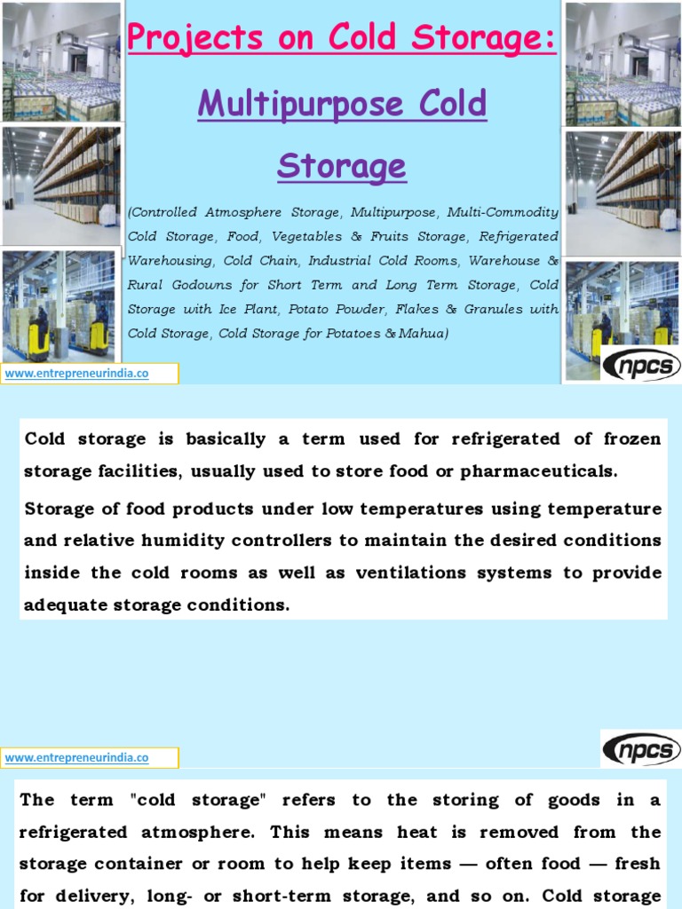 Cold Storage | PDF | Refrigeration | Warehouse