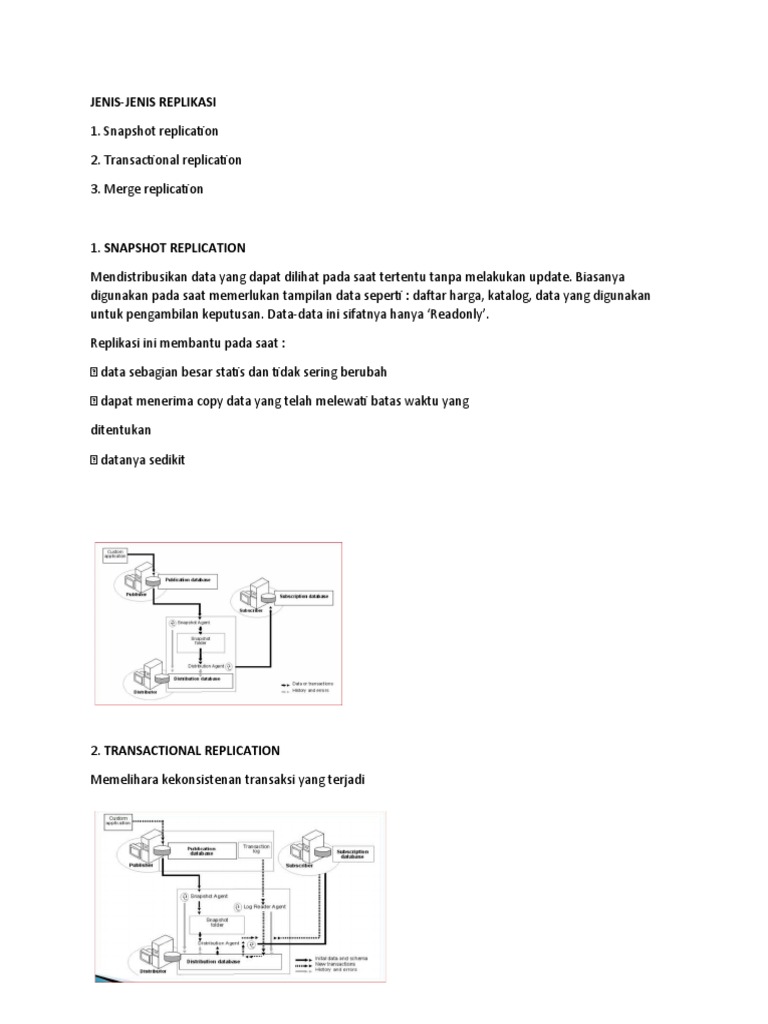 Jenis-Jenis Replikasi dan Konsistensi Data | PDF
