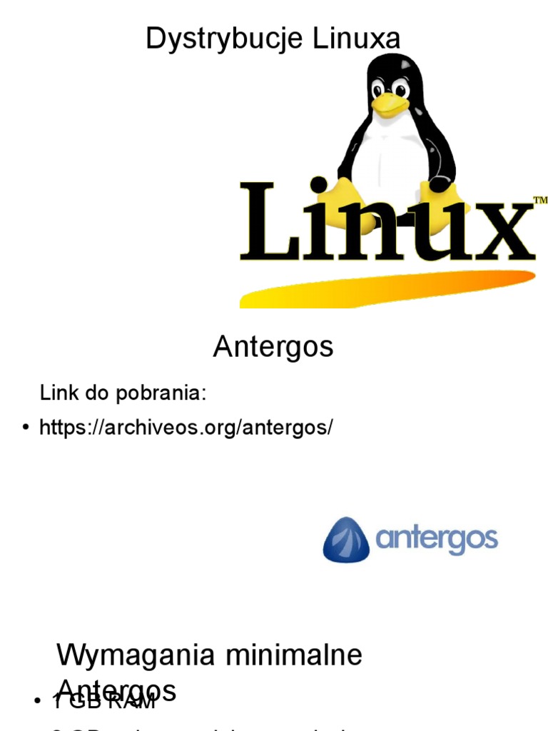 Dystrybucje - Linux Prezentacja Wymagania I Linki Do Pobrania | PDF