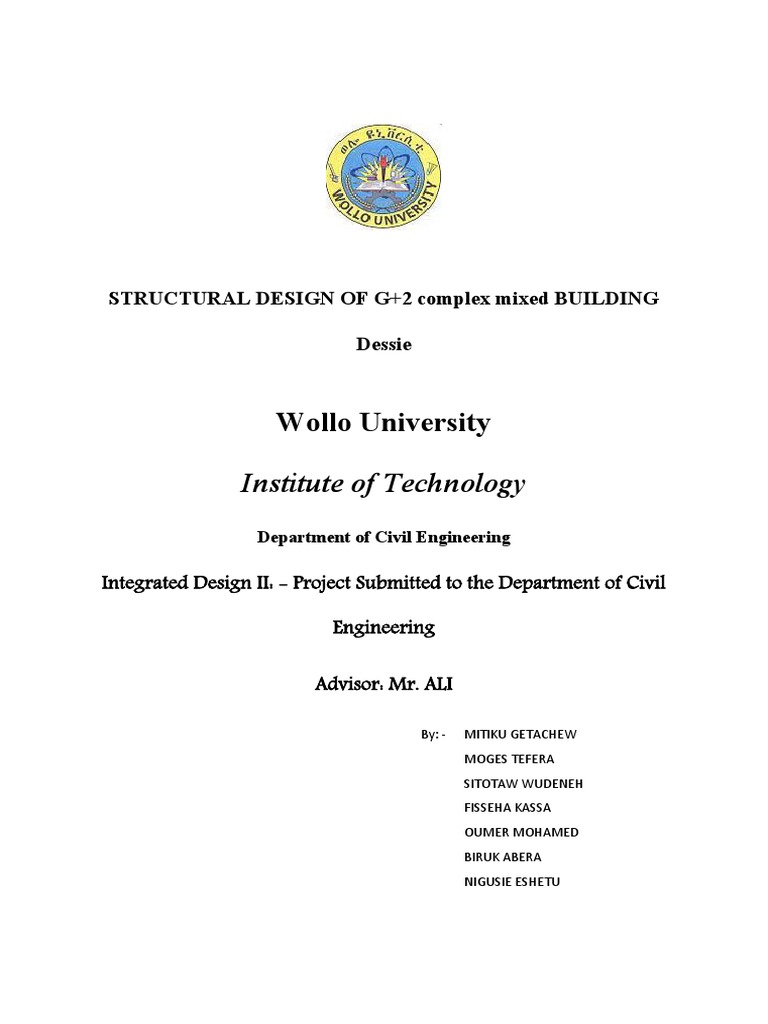 Structural Design of g +2 Introductory Part | PDF | Beam (Structure ...