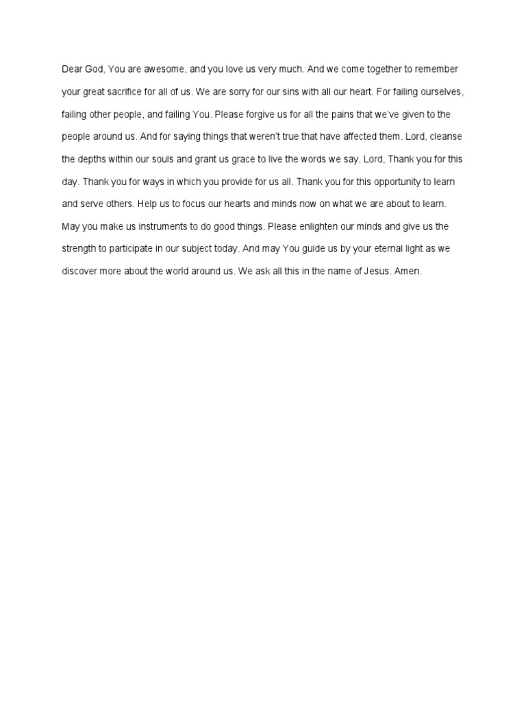 Opening Prayer | PDF