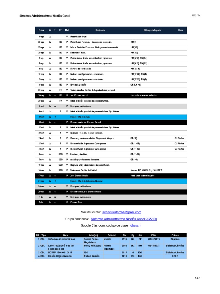 Nicolas Cenci - Crono - Sadm - 2022 - 2c | PDF | Business | Procesos de ...