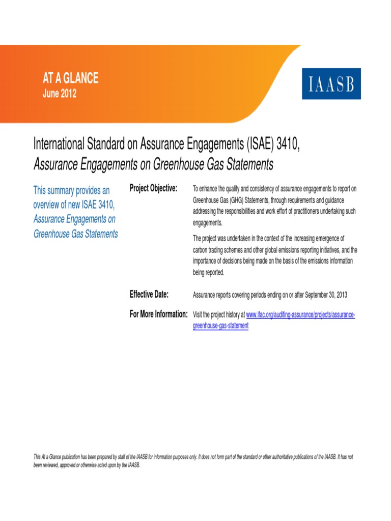 CSRA at Galance ISAE 3410 Final | PDF | Greenhouse Gas