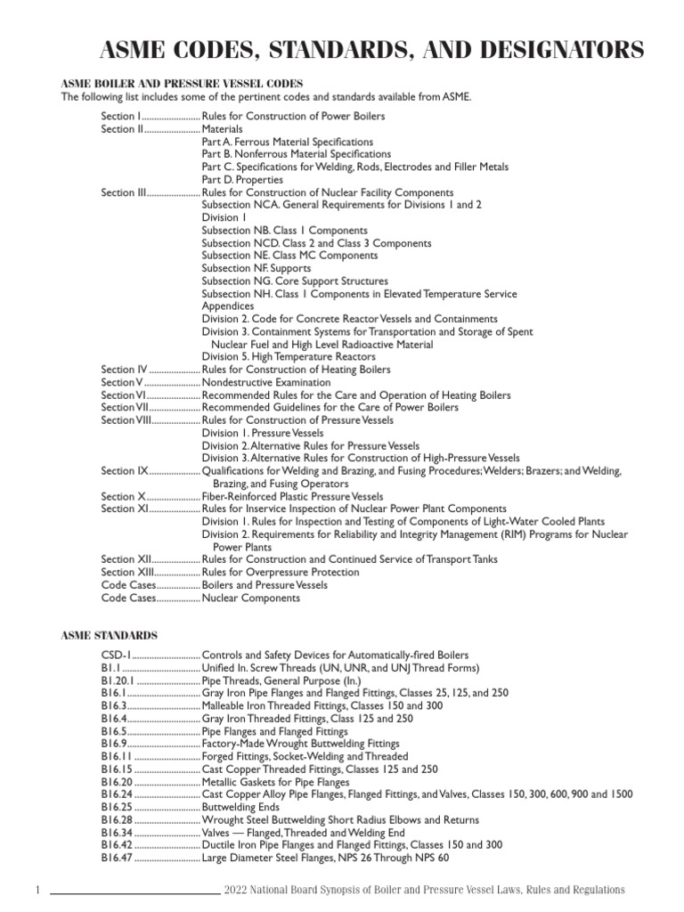 2022 Asme Codes | PDF | Pipe (Fluid Conveyance) | Mechanical Engineering