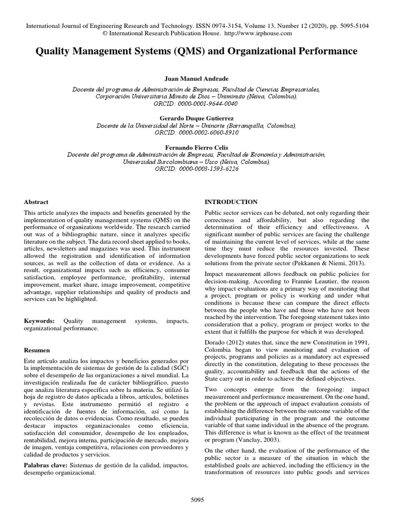 Ijertv13n12 142 | PDF | Quality Management | Supply Chain