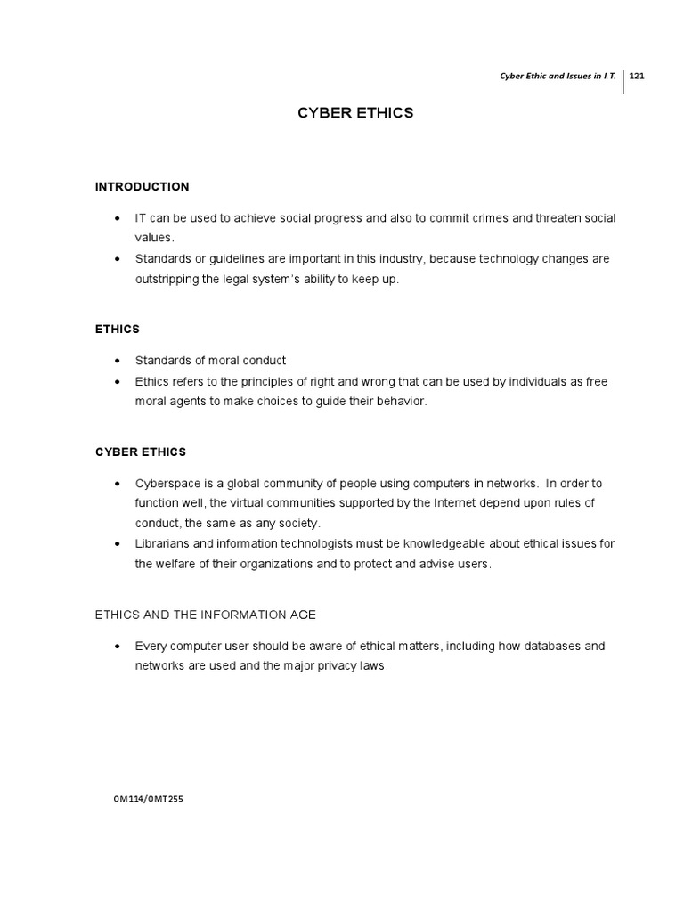 Cyber Ethics | PDF | Computers | Technology & Engineering