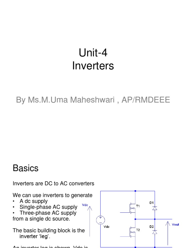 Unit 4 | PDF | Power Inverter | Electrical Engineering