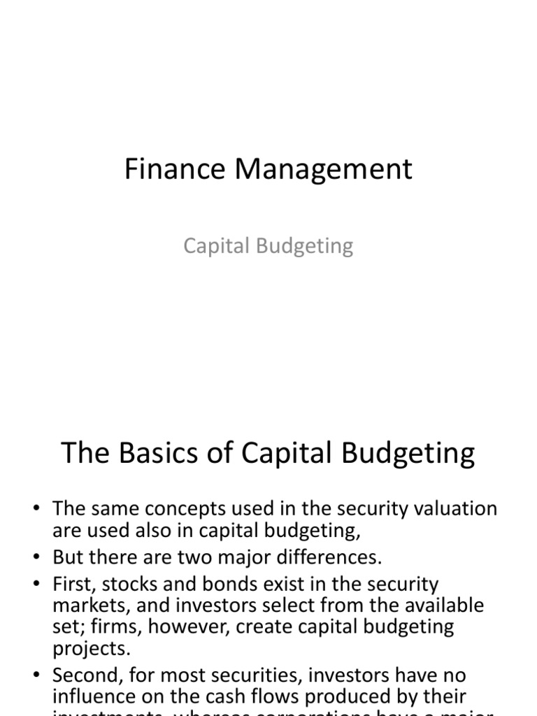 9 Capital Budgeting | PDF | Net Present Value | Internal Rate Of Return