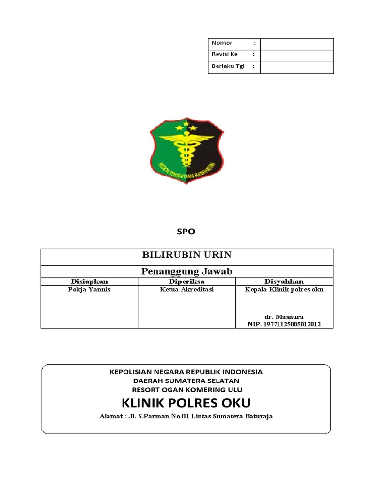 Sop BILIRUBIN. EP. 2Q | PDF