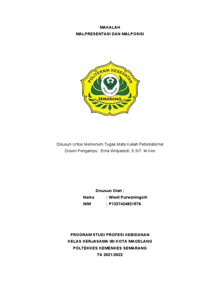 Malposisi dan Malpresentasi Janin | PDF | Sains & Matematika