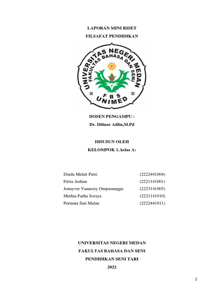 Laporan Mini Riset Kelompok 1 Filsafat Penddikan | PDF | Karier & Perkembangan | Sains & Matematika