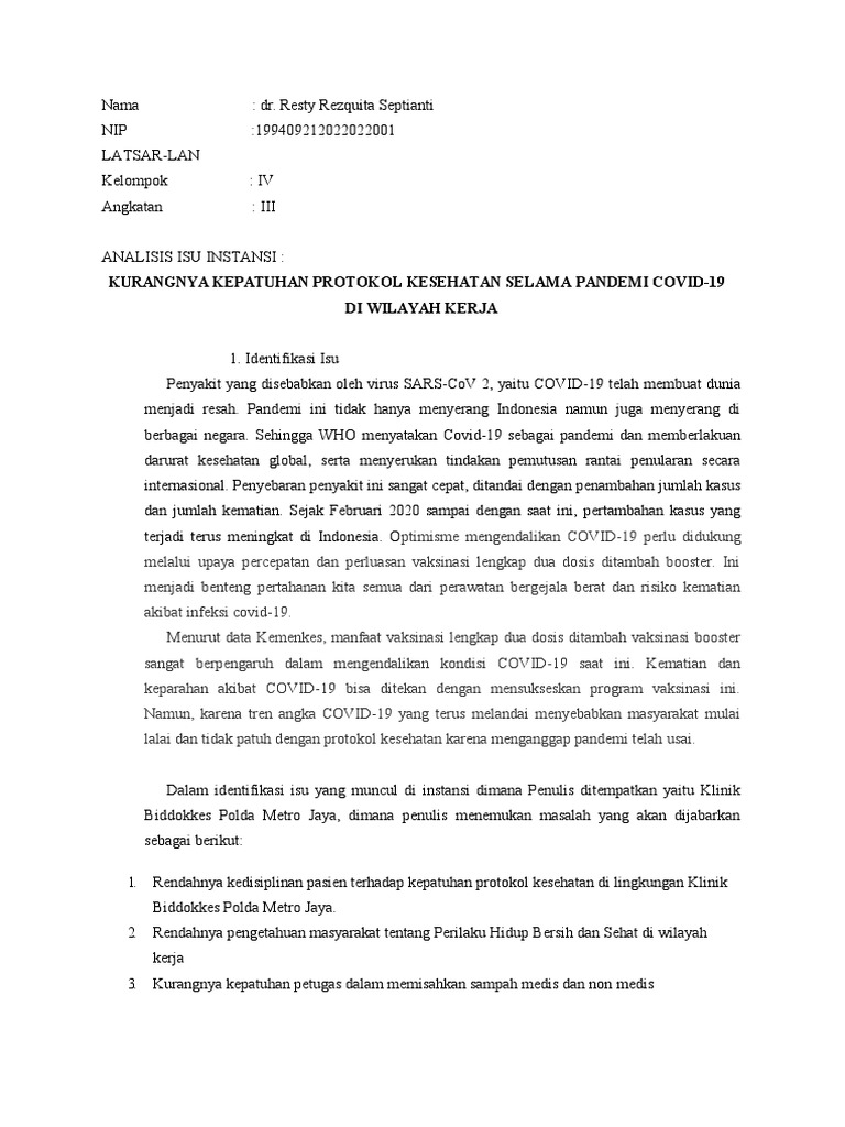 ANALISIS ISU INSTANSI-word | PDF