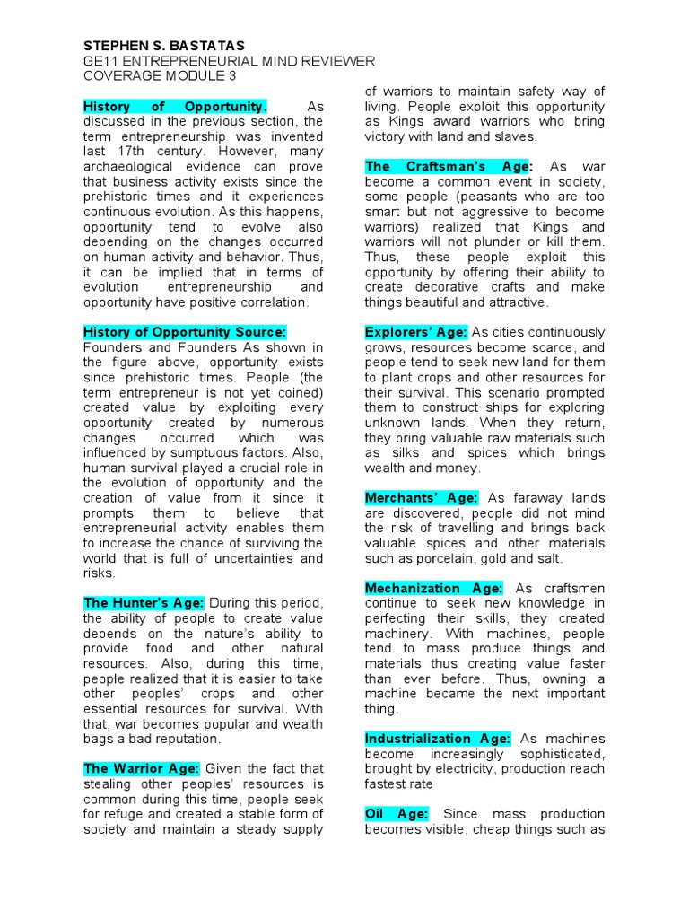 Ge11 Reviewer | PDF | Entrepreneurship | Economies