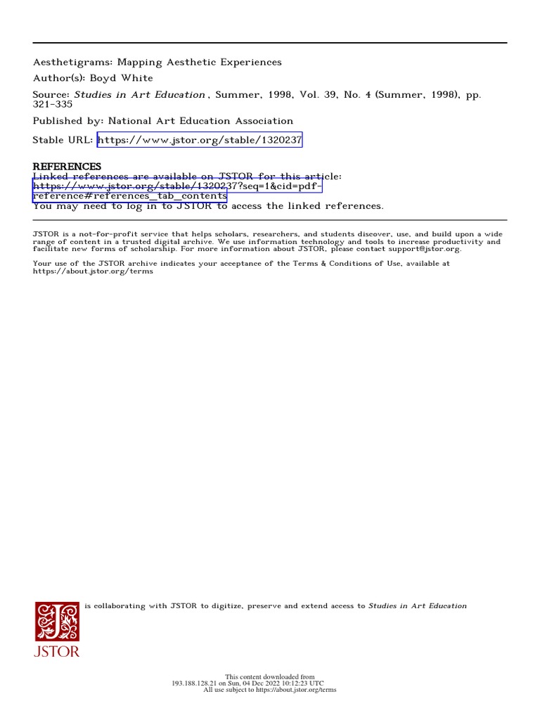 Aesthetigrams Mapping Aesthetic Experiences | PDF | Aesthetics | Experience