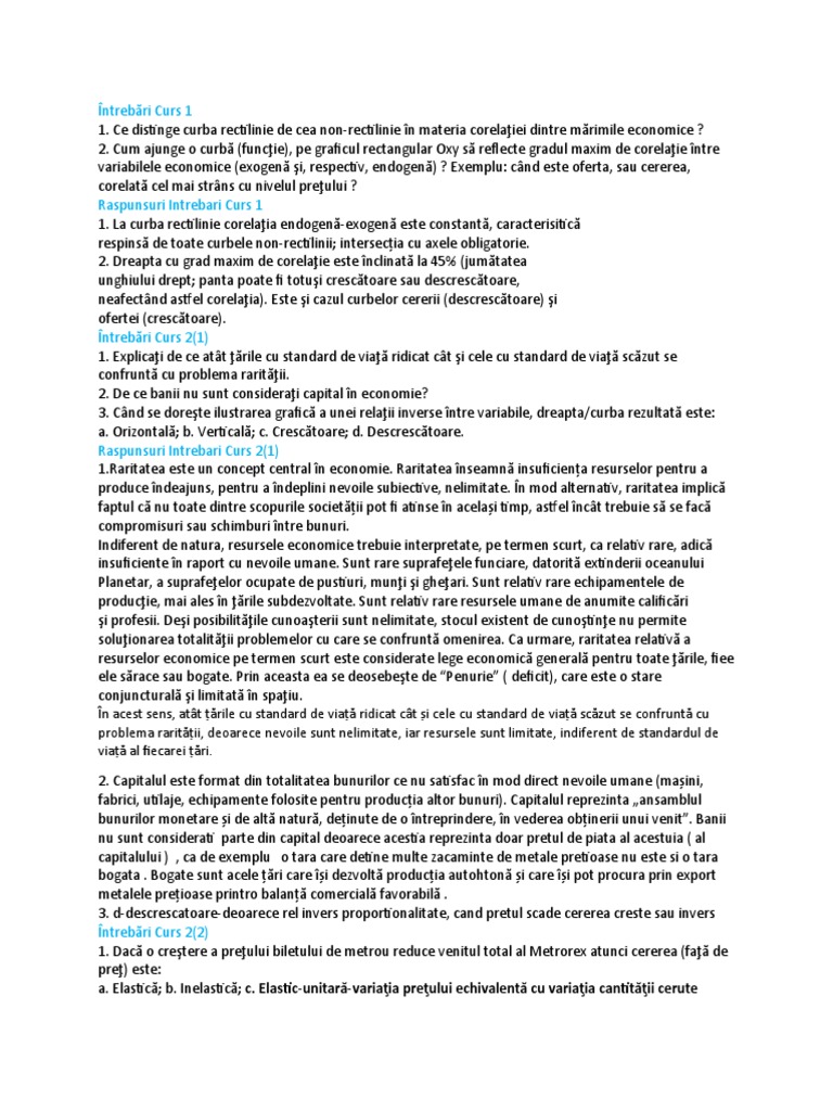 Raspunsuri Partial Economie | PDF