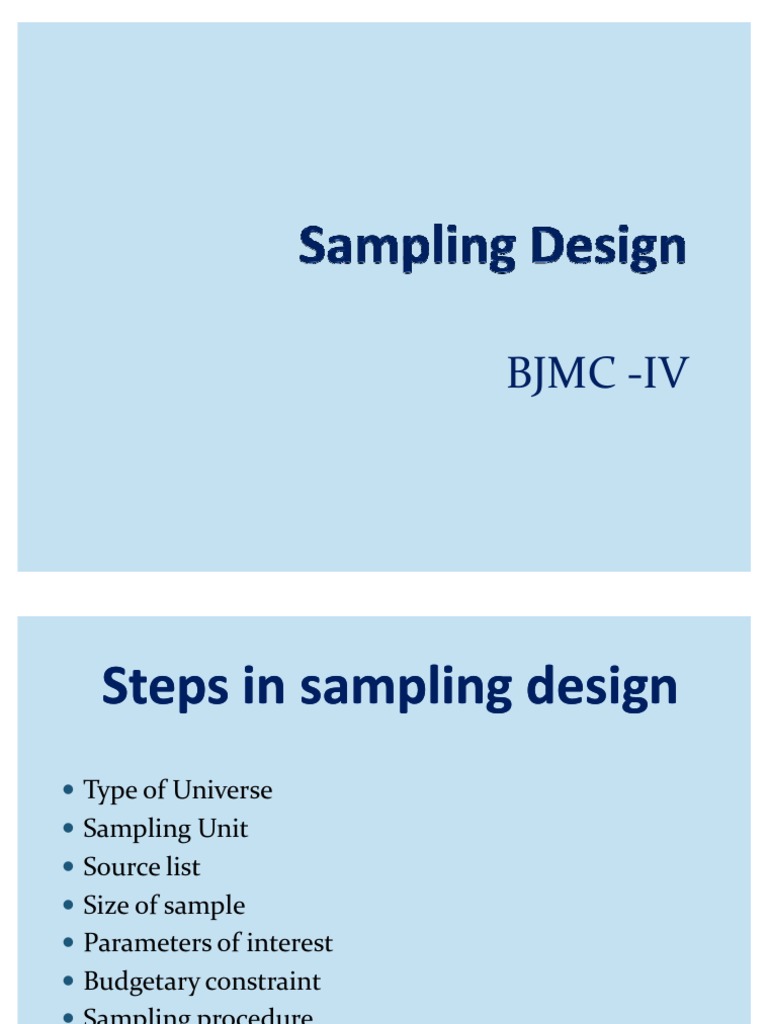 Sampling Design | PDF | Sampling (Statistics) | Stratified Sampling