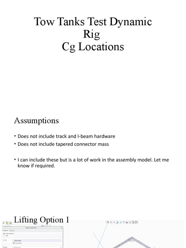 Tow Tank Test Dynamic Rig CG | PDF