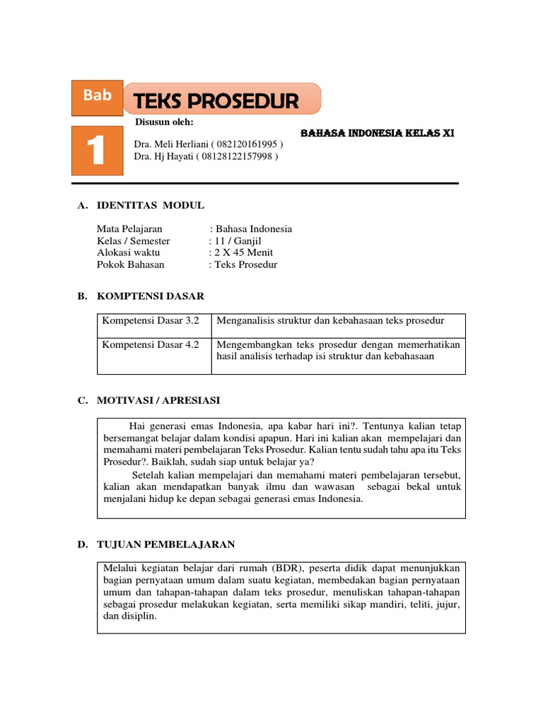 Modul Teks Prosedur Pertemuan 4 | PDF